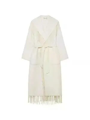Simkhai Carrie Fringe Coat - Neutrals
