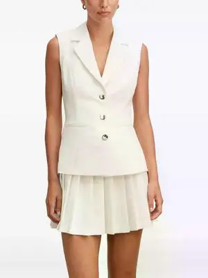 EVER NEW Lucy Pleated Sleeveless Dress - White