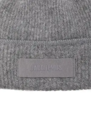Jacquemus Le Bonnet Grosgrain Hat - Grey