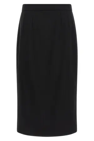 Dolce & Gabbana Stretch Wool Skirt - Black