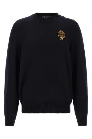 Dolce & Gabbana Embroidered Coat Of Arms Sweater