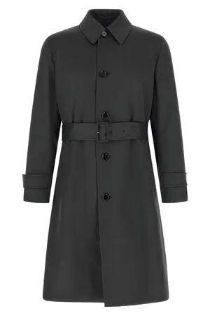 LARDINI Virgin Wool Trench Coat - Gray