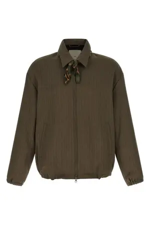 SONG FOR THE MUTE Slim Coach' Jacket - Brown
