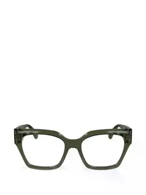 FERRAGAMO Gancini Geometric-frame Glasses - Green
