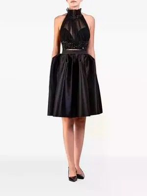 GEMY MAALOUF Pleated Structured Skirt - Black