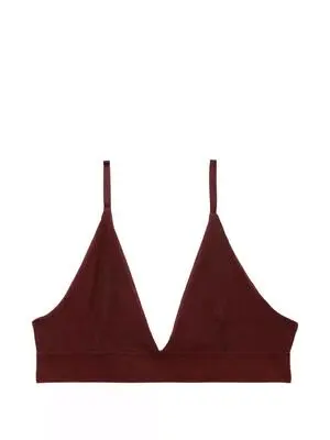 BASERANGE Ribbed Triangle Bra - Red