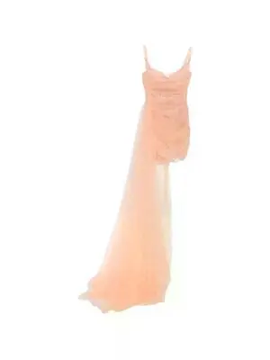MARIA LUCIA HOHAN Elsinora Ruched Lace-trim Mini Dress - Pink