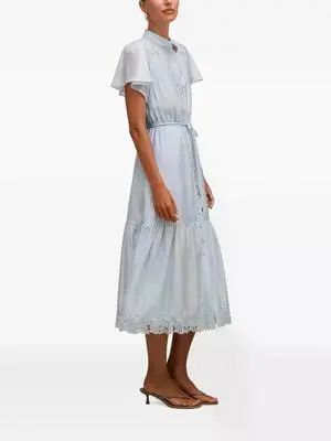 EVER NEW Harriet Lace-trim Embroidered Midi Dress