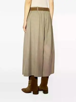 Liviana Conti Belted Pleated Trousers - Neutrals