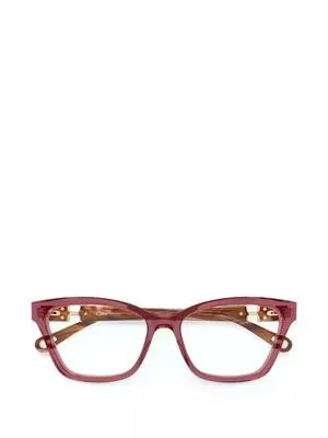 Chloé Geometric-frame Glasses - Red