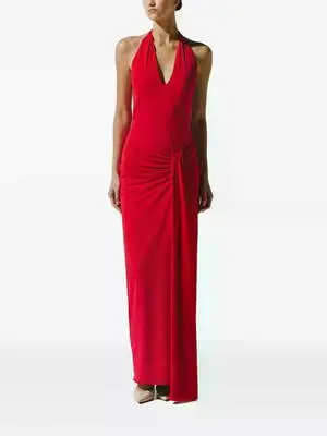 BAOBAB Donatella Ruched Maxi Dress - Red