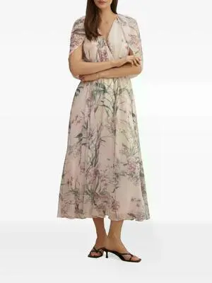 EVER NEW Jodie Floral-print Cape Midi Dress - Pink