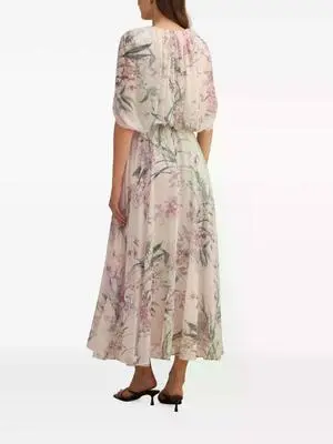 EVER NEW Jodie Floral-print Cape Midi Dress - Pink