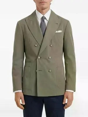 Brunello Cucinelli Double-breasted Cotton Blazer