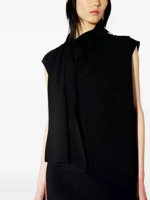 Liviana Conti Scarf-detail Sleeveless Midi Dress - Black