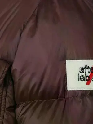 AFTER/LABEL Quilted Hooded Jacket - Brown
