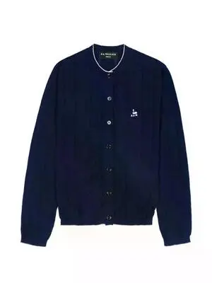 B.B. WALACE Prince Embroidered Cardigan - Blue