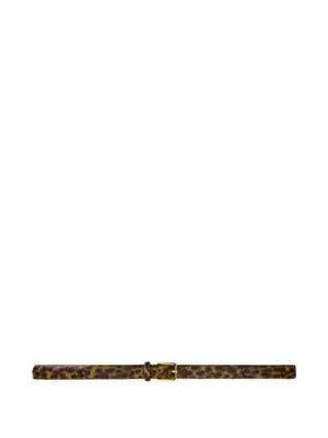 Liviana Conti Jade Leopard-print Pony-hair Belt - Brown
