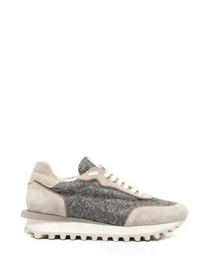 Eleventy Panelled Lace-up Sneakers - Grey