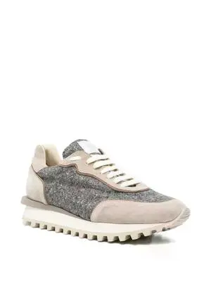 Eleventy Panelled Lace-up Sneakers