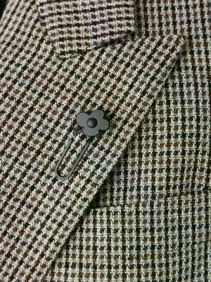 LARDINI Houndstooth Double-breasted Blazer