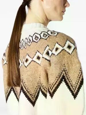 Liviana Conti Fair Isle-knit Zip-up Sweater