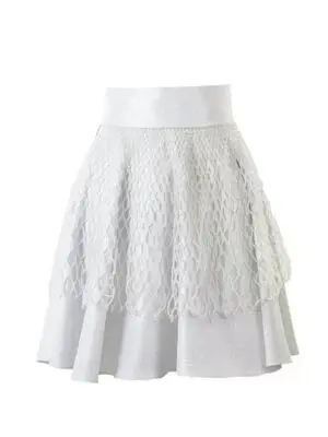 GEMY MAALOUF Shimmery Fishnet-overlay Skirt