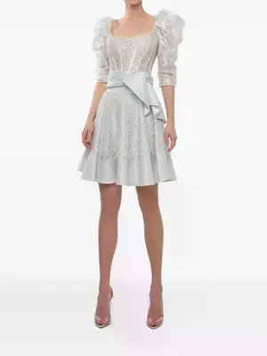 GEMY MAALOUF Shimmery Fishnet-overlay Skirt