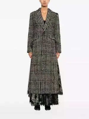 QUETSCHE Prince Of Wales Check Layered Coat
