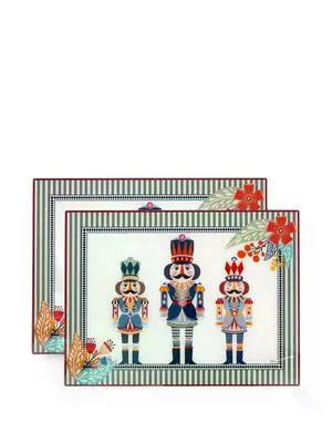 VESTA Nutcracker Set Of Two Placemats - White
