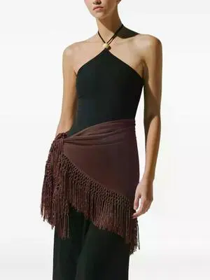 BAOBAB Austin Fringe-detail Scarf Brown