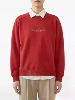 Brunello Cucinelli Embroidered Relaxed-fit Sweater - Red
