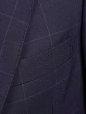 Brunello Cucinelli Windowpane-pattern Virgin Wool Suit