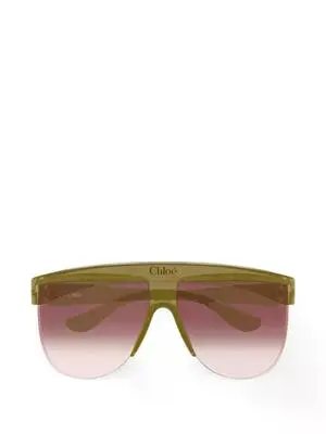 Chloé Explorer Geometric-frame Sunglasses - Green