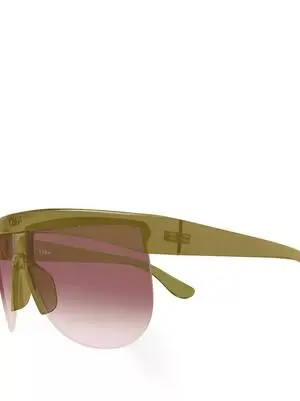 Chloé Explorer Geometric-frame Sunglasses - Green