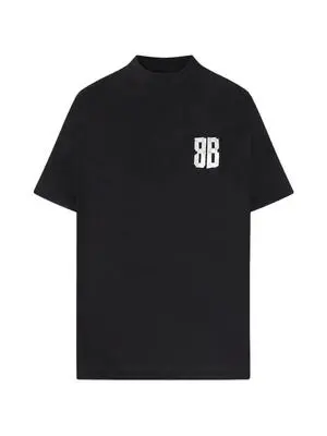 Balenciaga Glitter Tape-print T-shirt - Black