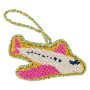 FURBISH Airplane Needlepoint Ornament - No Color
