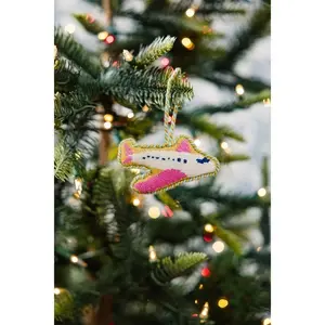 FURBISH Airplane Needlepoint Ornament