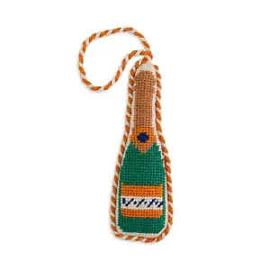 FURBISH Champagne Bottle Needlepoint Ornament - No Color