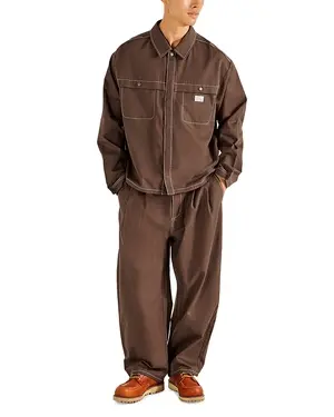 MALBON Station Cotton Relaxed Fit Pants - Carafe