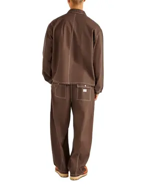 MALBON Station Cotton Relaxed Fit Pants
