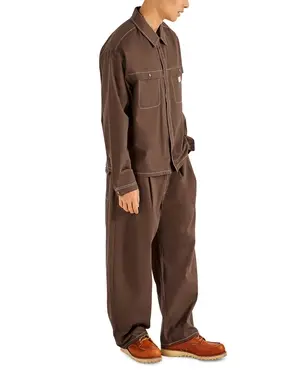 MALBON Station Cotton Relaxed Fit Pants