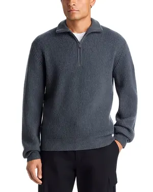 Canada Goose Mckinney Quarter Zip Knit Merino Wool Sweater - Anchor Grey