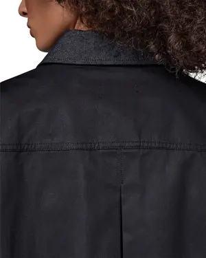 DONNA KARAN WEEKEND Cotton Twill Bell Sleeve Trapeze Jacket