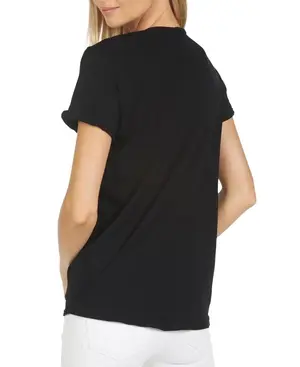 Lauren Moshi Edda X Pink Stud Skull Tee - Black