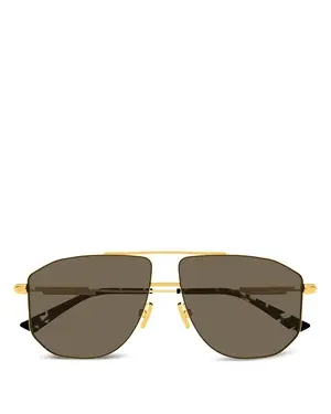Bottega Veneta Pilot Sunglasses, 59mm