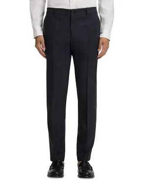 BOSS C-genius Wool & Linen Melange Slim Fit Suit Pants - Dark Blue