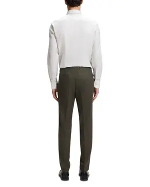 BOSS C-genius Wool & Linen Melange Slim Fit Suit Pants - Open Green