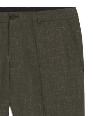 BOSS C-genius Wool & Linen Melange Slim Fit Suit Pants - Open Green