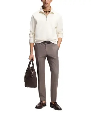 BOSS C-seidler Quarter Zip Cotton Sweatshirt